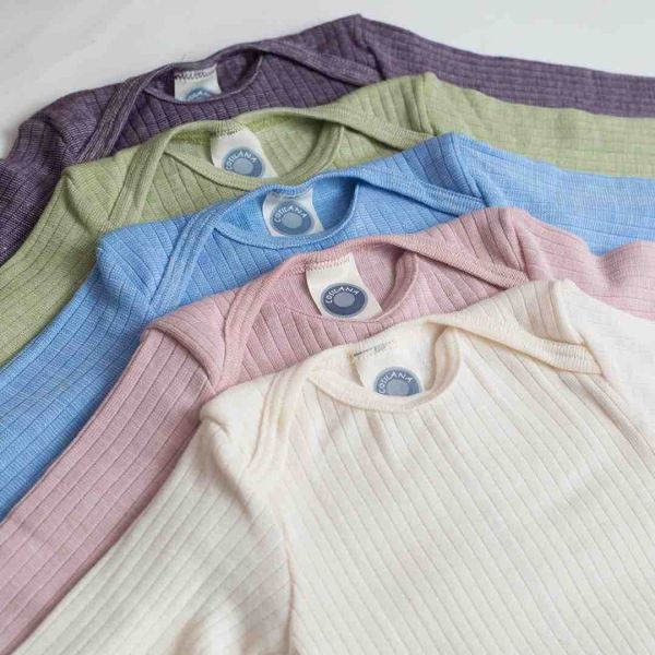 Baby Hemdchen aus Bio-Baumwolle und Wolle/Seide | Babykleidung | Lila ...