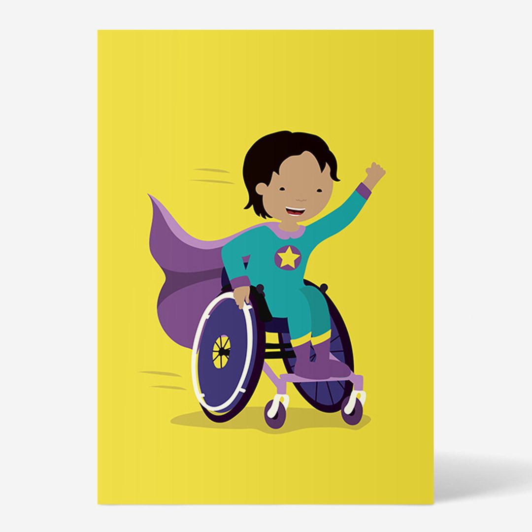 Postkarte „Superheld:in“ gelb von ellou in DIN A6 | Lila Lämmchen ...