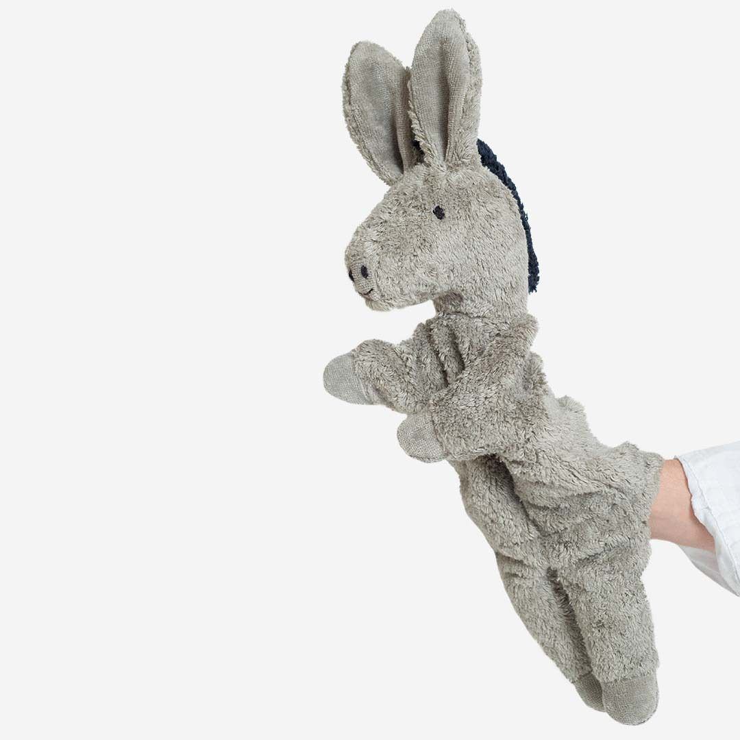 Handpuppe Esel von Senger aus Bio-Baumwolle | Lila Lämmchen Onlineshop