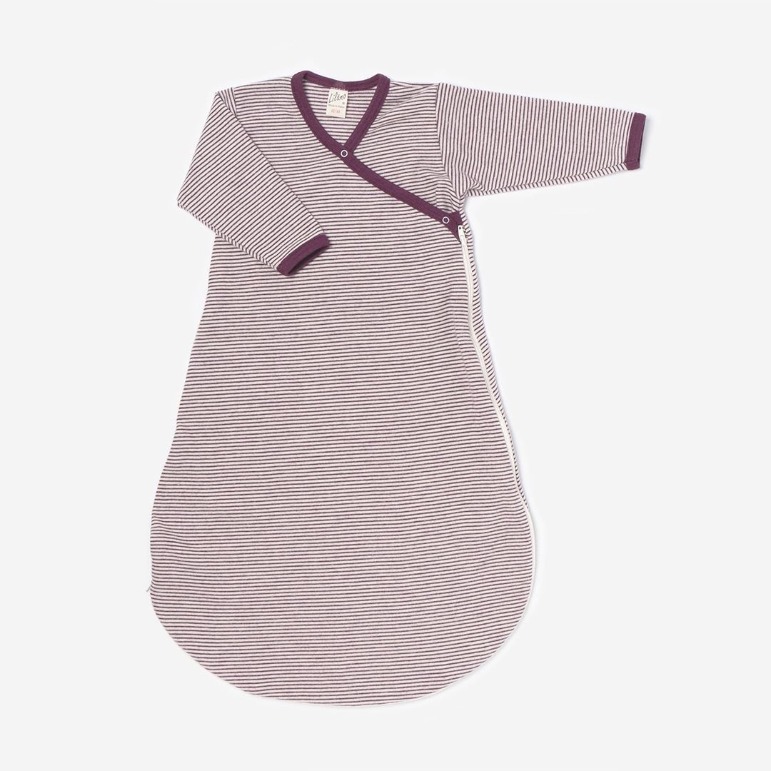 Wickelschlafsack von Lilano aus Wolle/Seide in Ringel beere | Lila ...