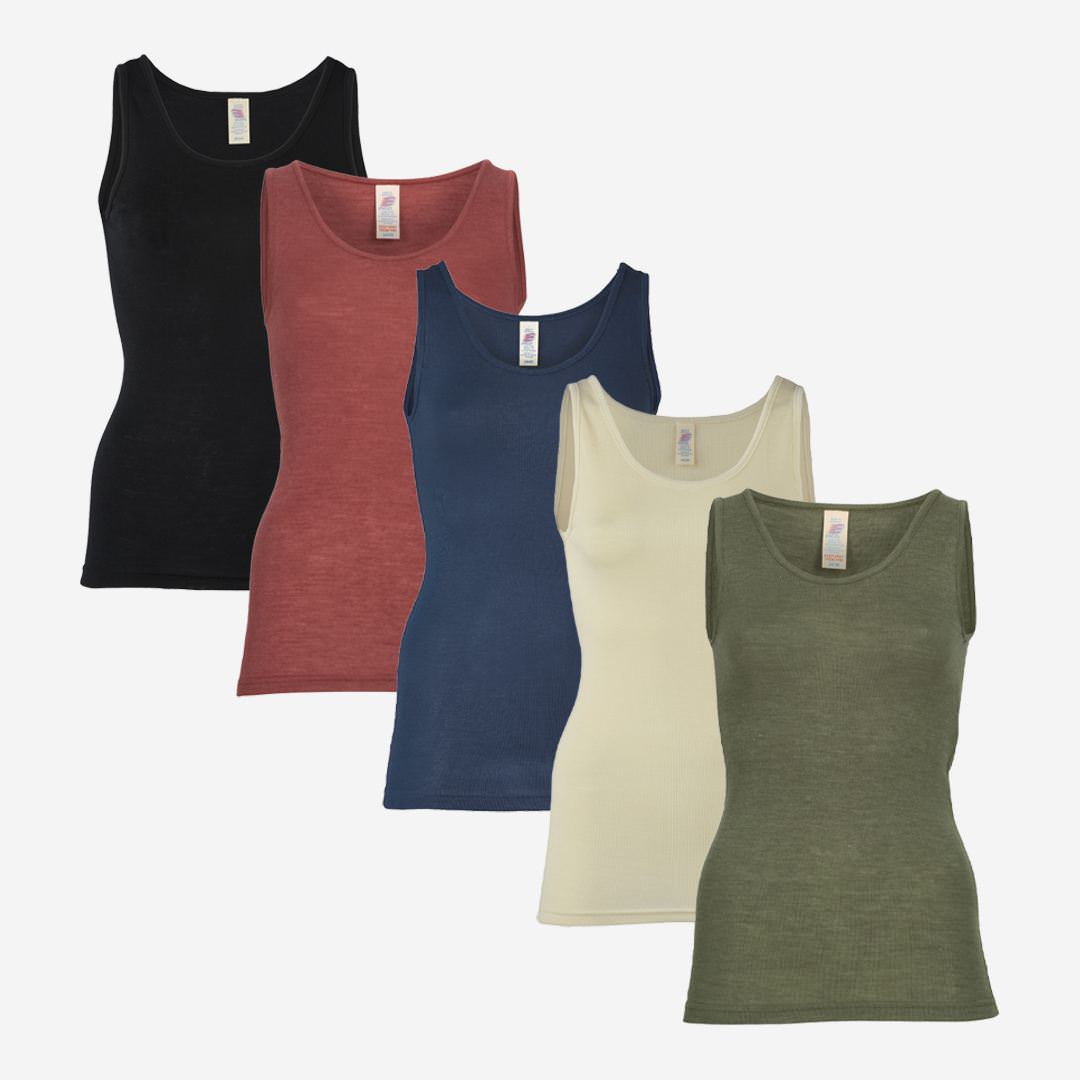 Damen Trägerhemd von Engel aus Wolle/Seide in natur | Lila Lämmchen ...