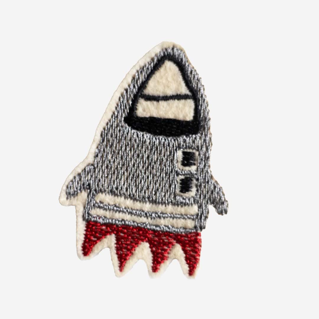 Aufnäher Rakete von Halfbird zum Flicken | Lila Lämmchen Onlineshop
