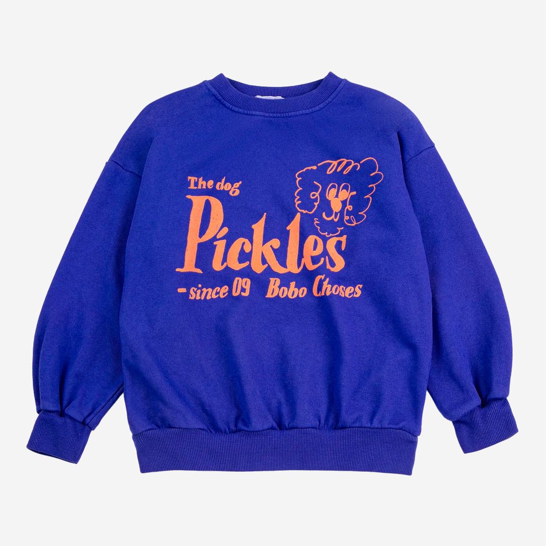 Sweatshirt Pickles the Dog von Bobo Choses aus Bio-Baumwolle | Lila ...